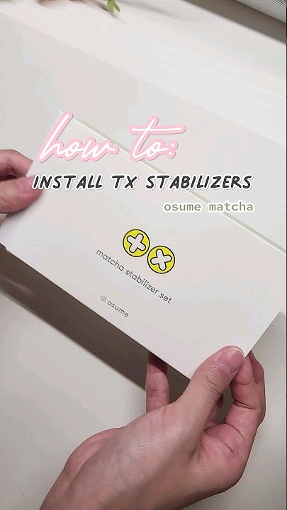 how to install TX stabs osume matcha #asmr #keyboard #cute #shorts #mechanicalkeyboard #tutorial ...