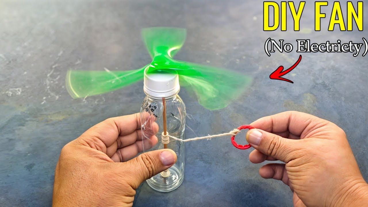 DIY Bottle Fan (No Electricity) how to make a hand fan at home without ...