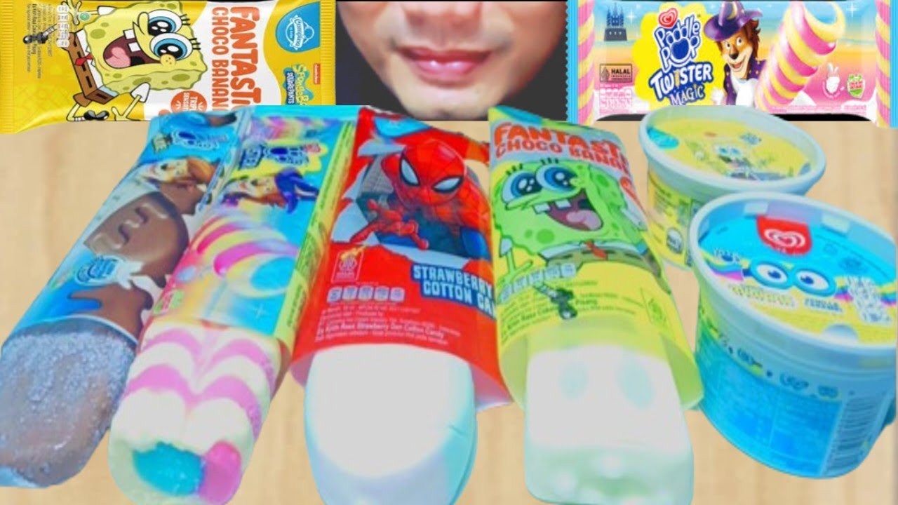 ASMR ICE CREAM KARAKTER🌈☃️ PADDLE POP TWISTER MAGIC, CO TTON CANDY ...