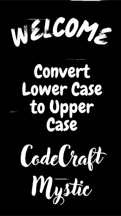 Convert Lower Case to Upper Case | C Programming Exercise - YouTube