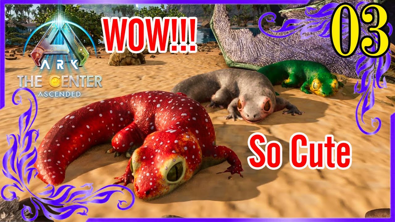ឃើញវាស្អាតពេកអត់ទ្រាំមិនបាន😅Taming Magna Gecko Ark Ascended The Center ...