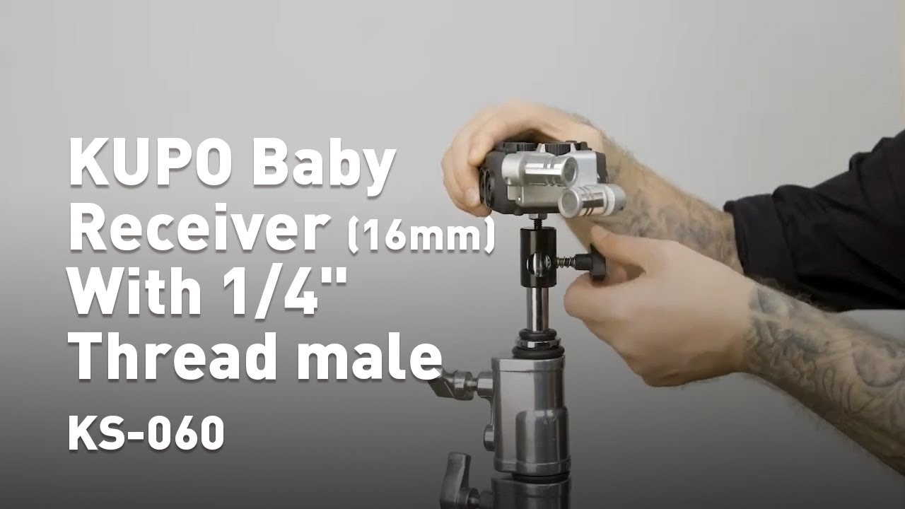KUPO Baby Receiver(16mm) With 1/4" Thread male(KS-060) - YouTube