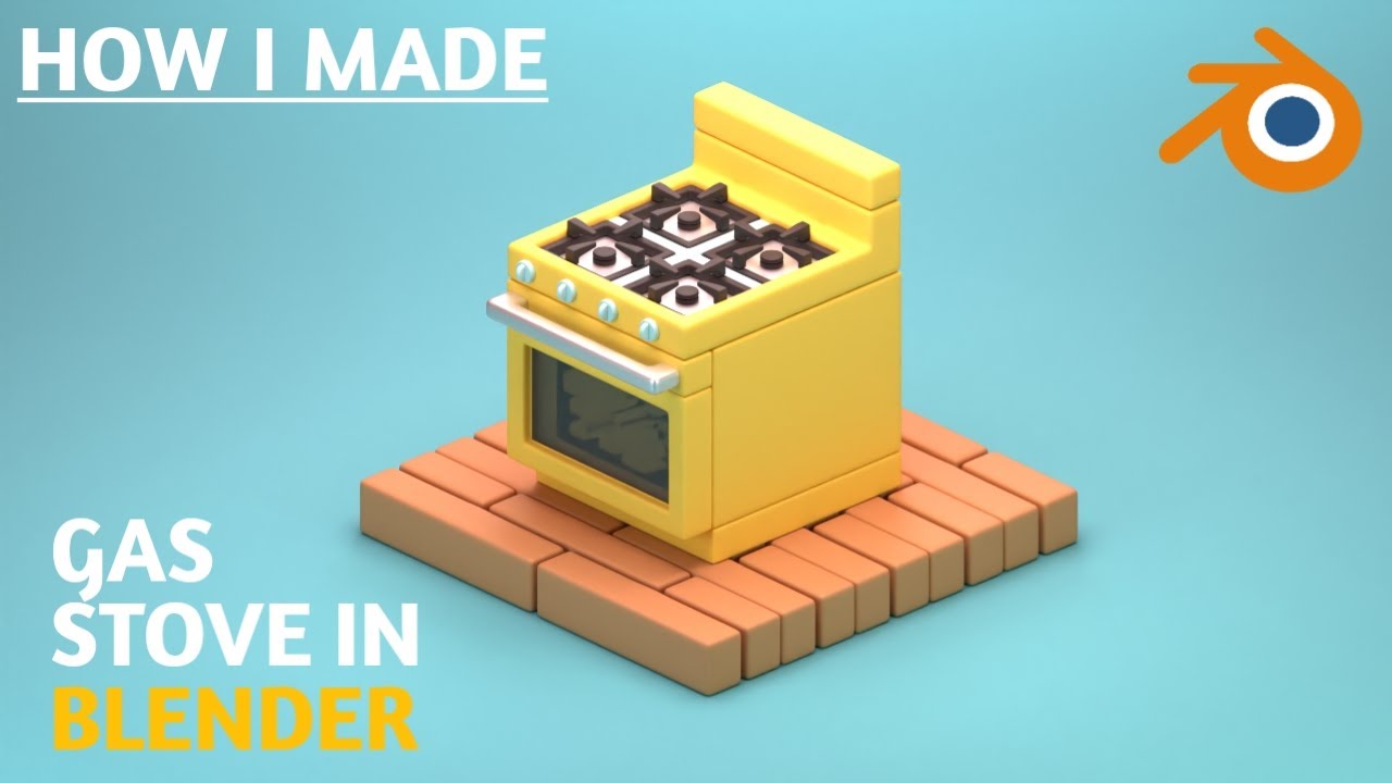 Gas Stove Illustration Tutorial in Blender - YouTube