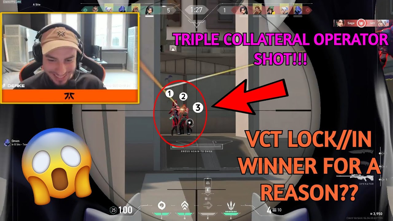 Derke VCT LOCK//IN WINNER Hits Inasne Triple Collateral Shot with ...