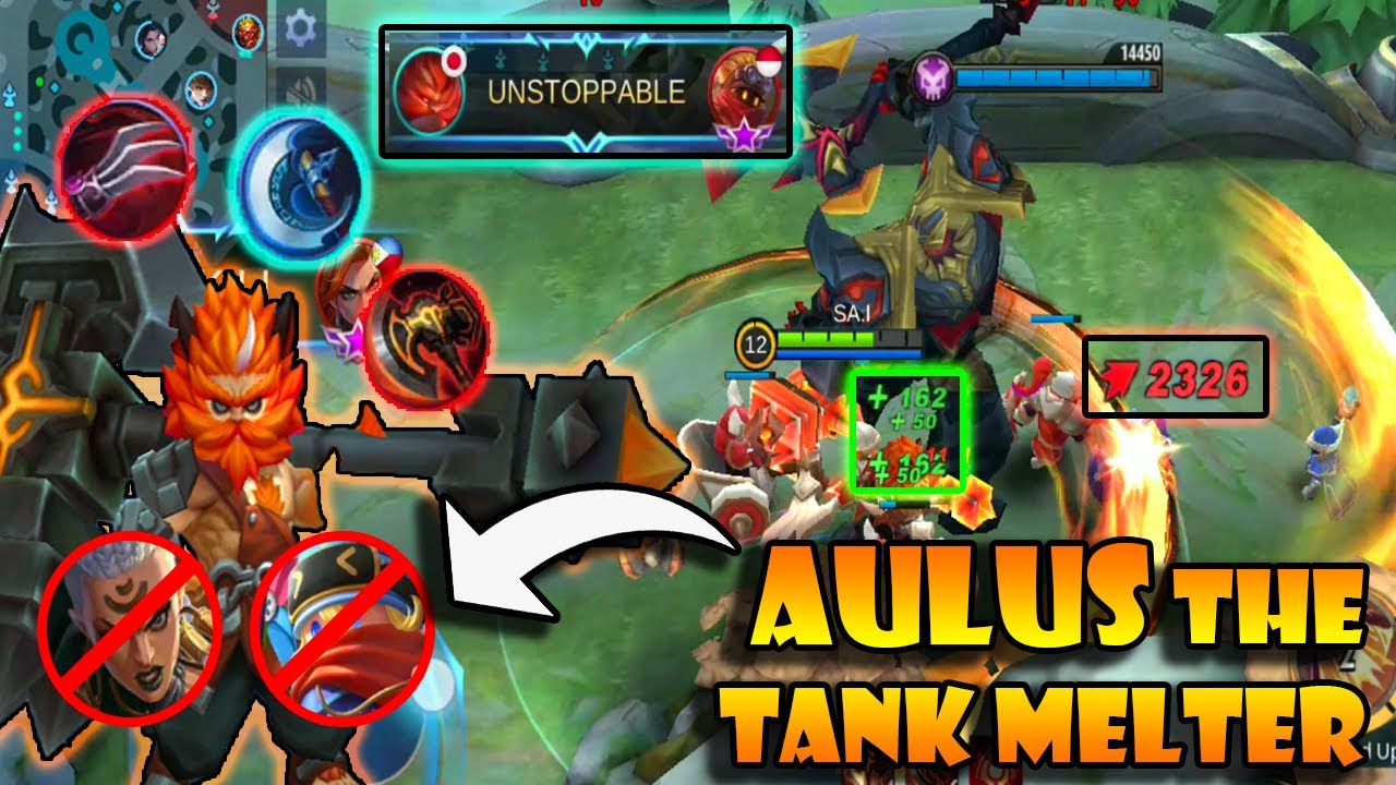 AULUS NEW HERO GAMEPLAY || HIGH DAMAGE AND LIFE STEAL BEST BUILD ...