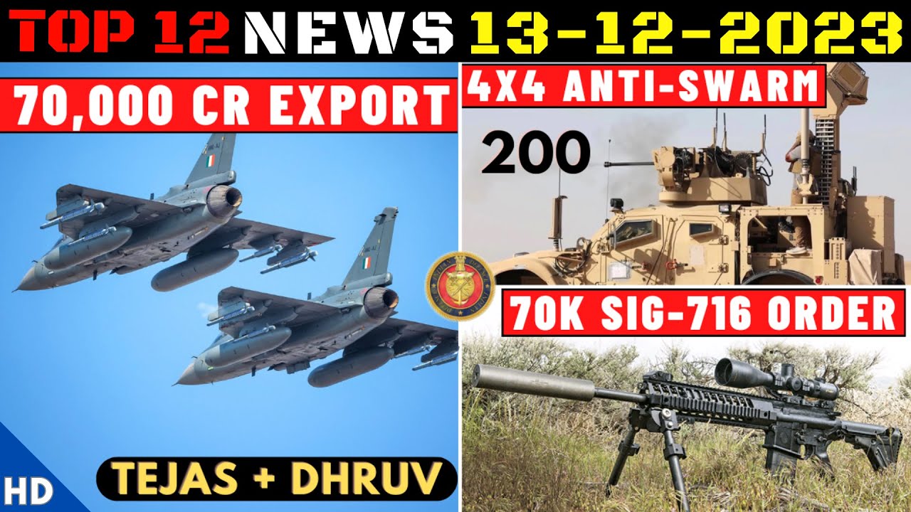 Indian Defence Updates : Tejas 70000 Cr Export,SIG-716 Order,200 Anti ...