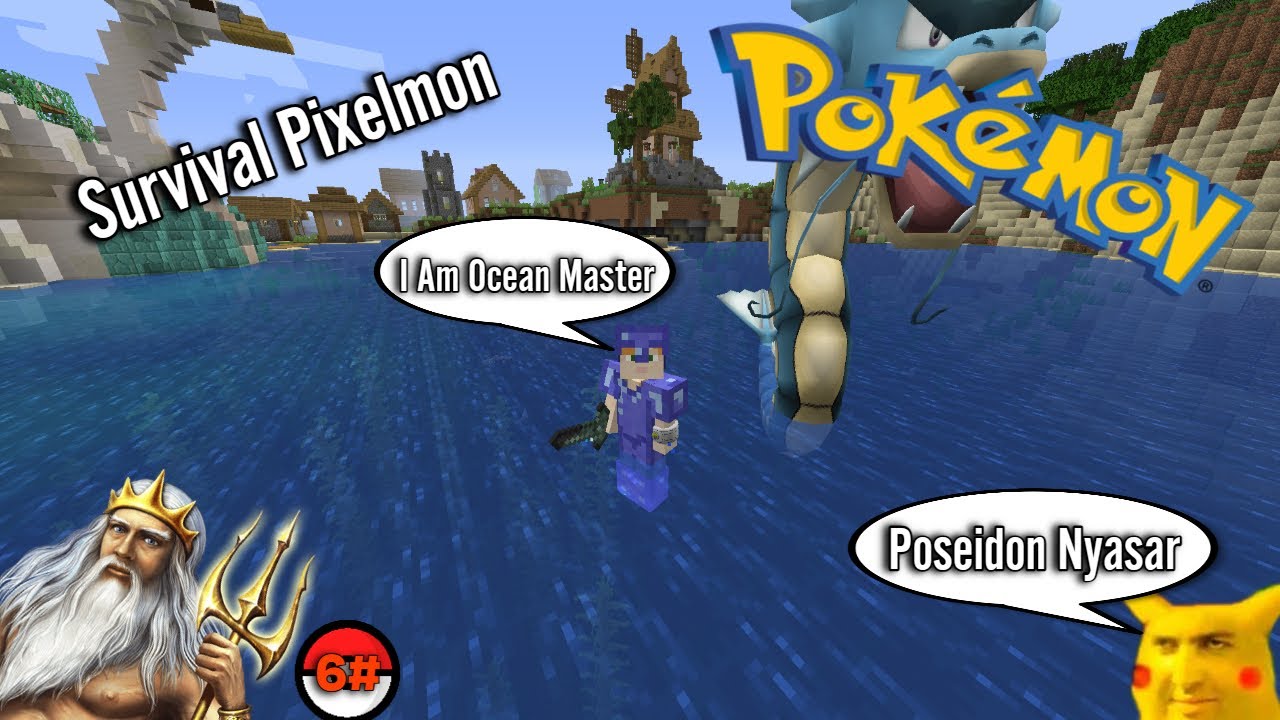 Menjelajah Lautan Malah Ketemu kuil Raja Pokemon | Minecraft Survival ...