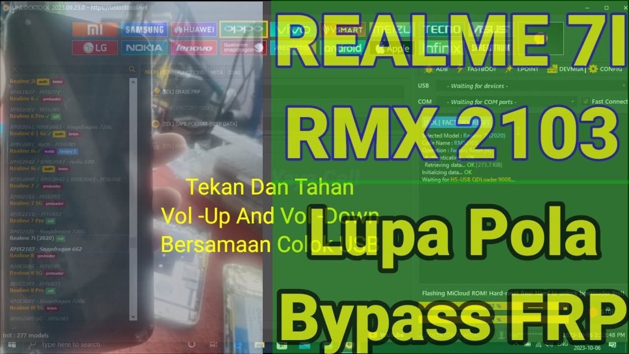 🟢 Realme 7I(2020) RMX 2103 Lupa Pola | Bypass FRP | UT - YouTube