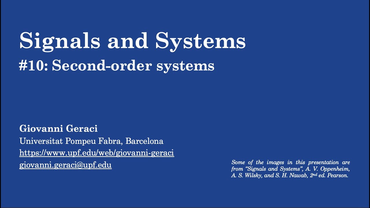 Signals & Systems: #10 Second-order systems - YouTube