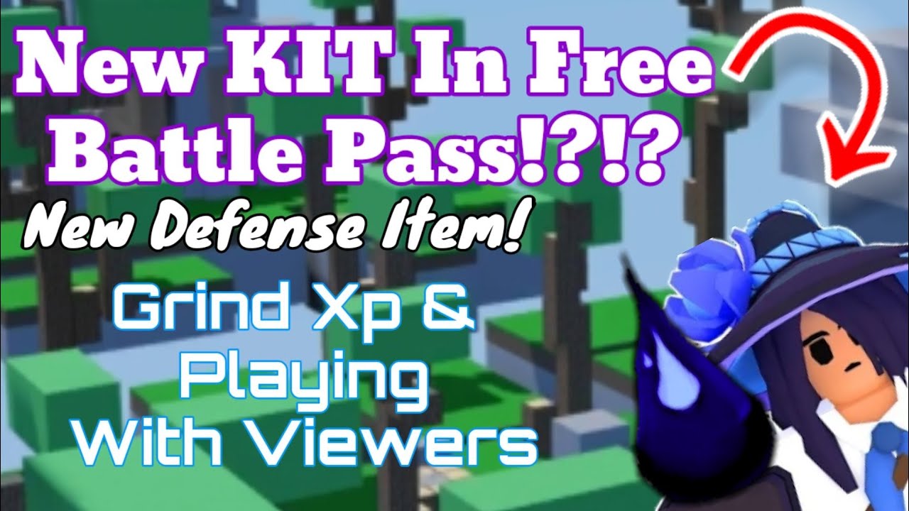 🔴Roblox Bedwars Live: NEW FREE Kit IN Battle Pass!?!? (Grinding XP And ...