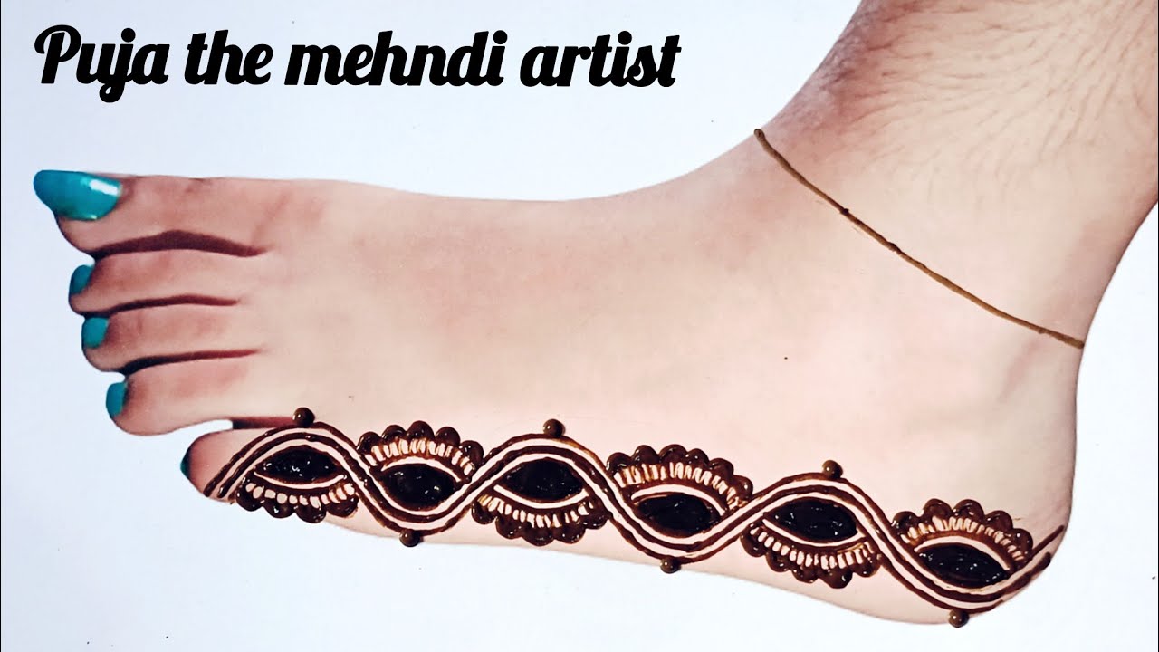 Easy border feet mehndi design/pairon ki mehandi/mehndi design/pair ka ...