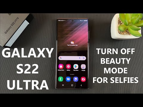 Samsung Galaxy S22 Ultra - How To Remove Beauty Mode On Selfie Camera