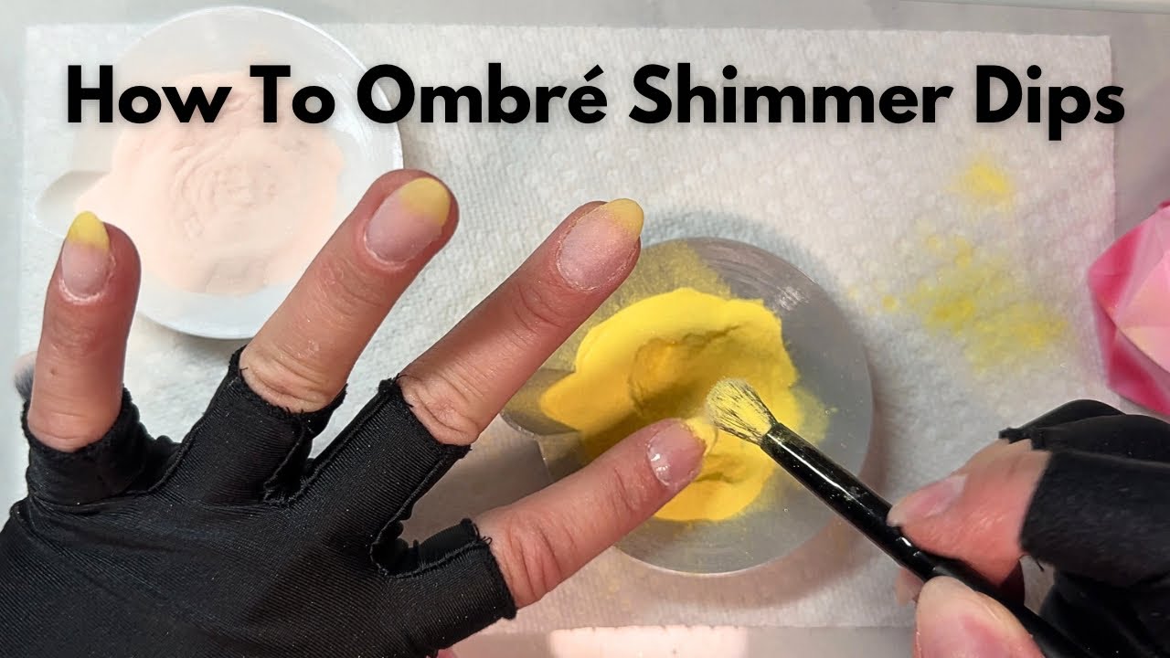 HOW TO OMBRÉ SHIMMER DIP POWDER NAILS / Easy for Beginners - YouTube