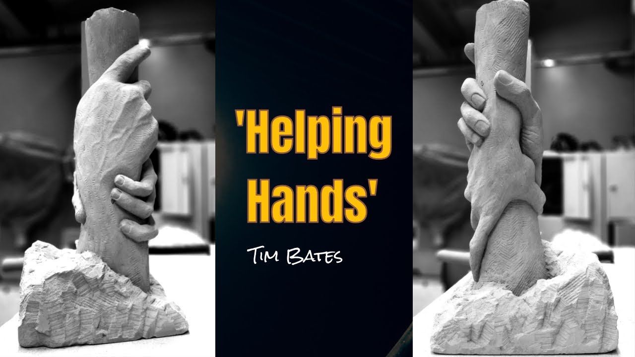 Amazing Stone Carving of Grasping Hands - YouTube