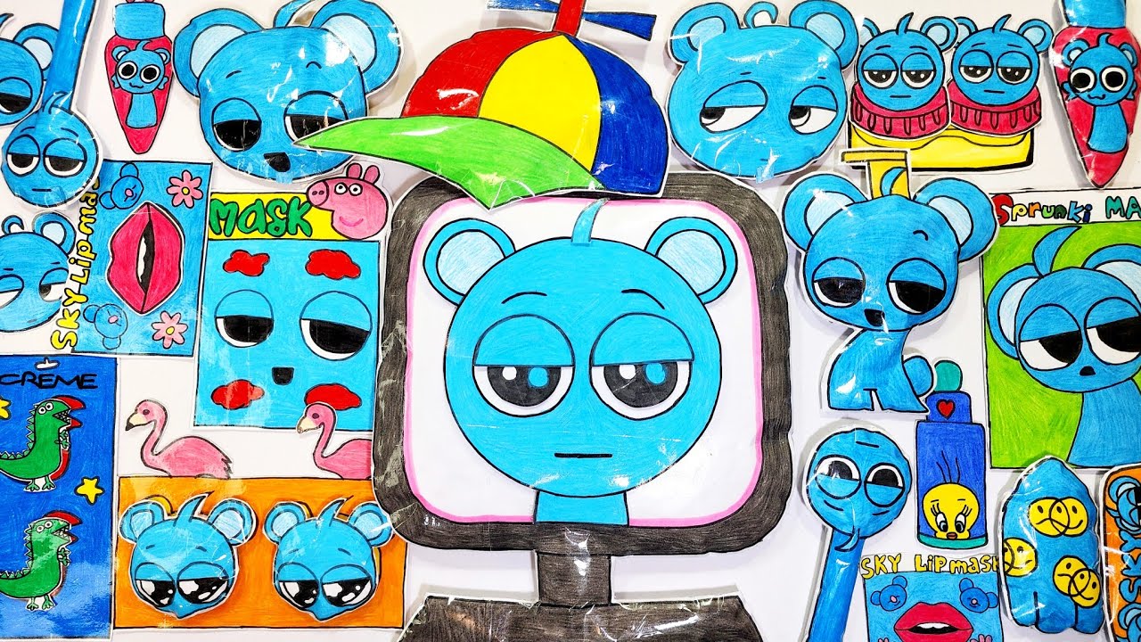 SPRUNKI: Makeup Sky inside Mr Fun Computer | Skincare + Hair + Blind ...