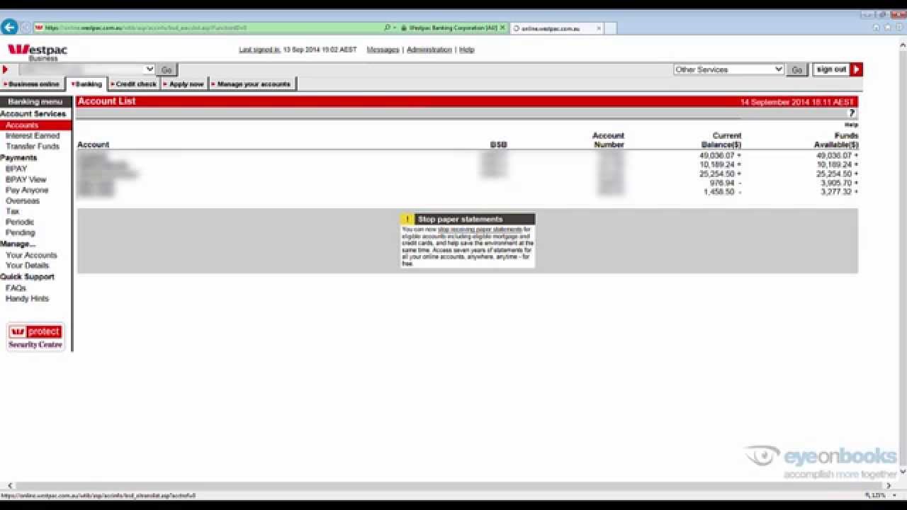 How to Export Westpac Online transactions for Xero - YouTube