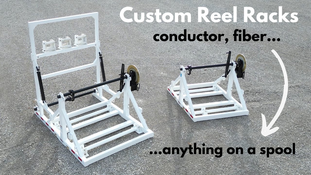 Conductor and Fiber Spool Reel Racks - Custom Designs - YouTube