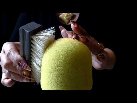 Brushing ASMR | Crunchy, Soft, Crisp Brush Triggers on Foam & Bare Microphone | 3 Separate Brushes