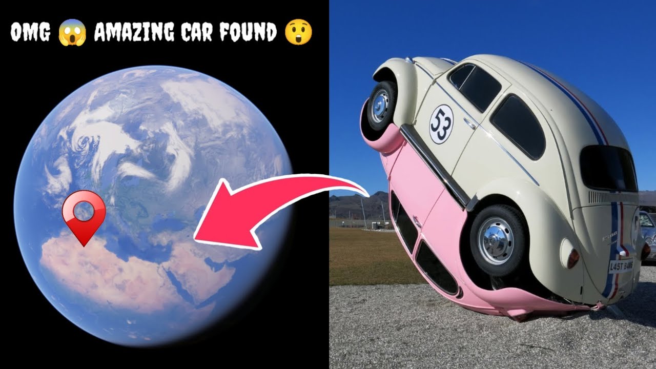 OMG 😱 i found amazing two face car on Google map and google earth # ...