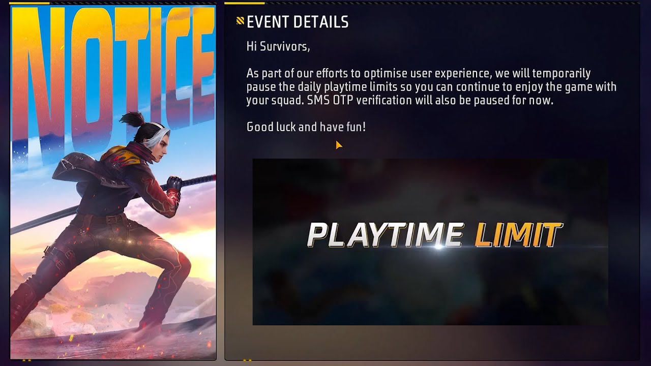 Game Changes Play Time Limit Free Fire | Free Fire New Rules 😕 | Free ...