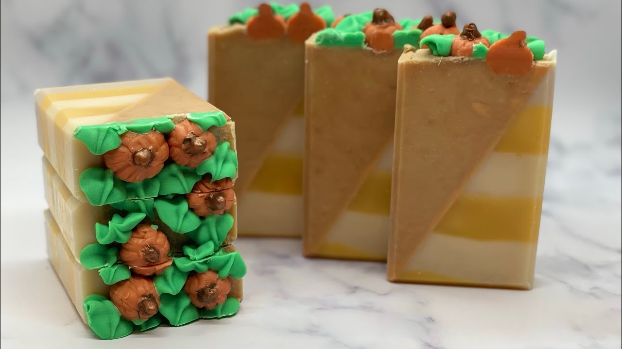 Pumpkin Cheesecake goat milk soap - YouTube