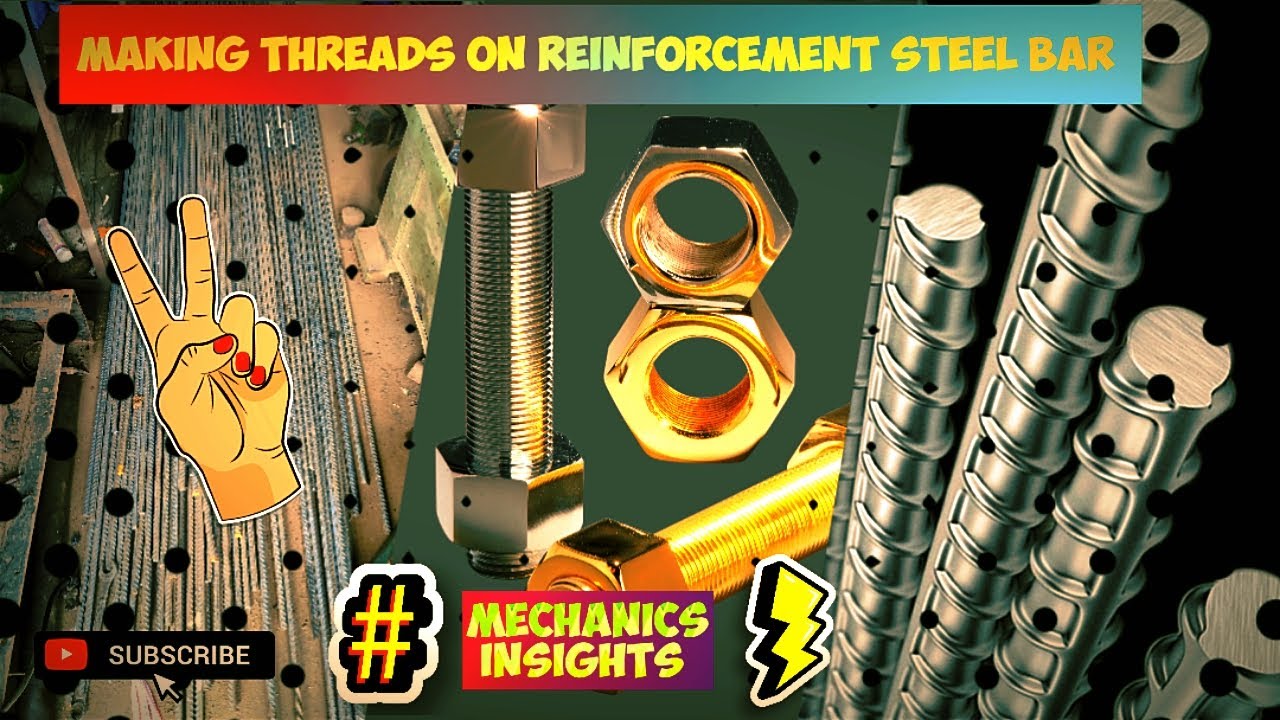 NEW WAY OF THREADING ON REINFORCEMENT STEEL BAR - YouTube