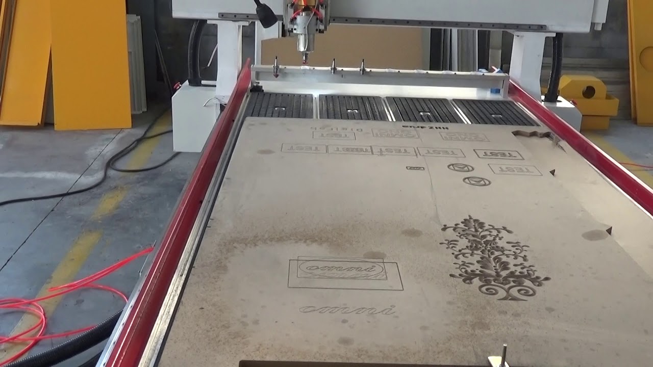 220v1 phase 3.2kw water cooling spindle ATC cnc router - YouTube