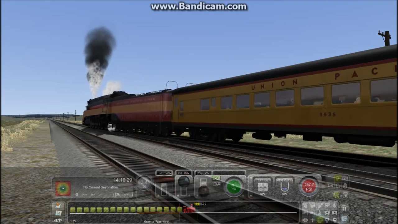 Train Simulator 2014 HD EXCLUSIVE: SP 4449 Starts 16 Car Train Up 1.5% ...