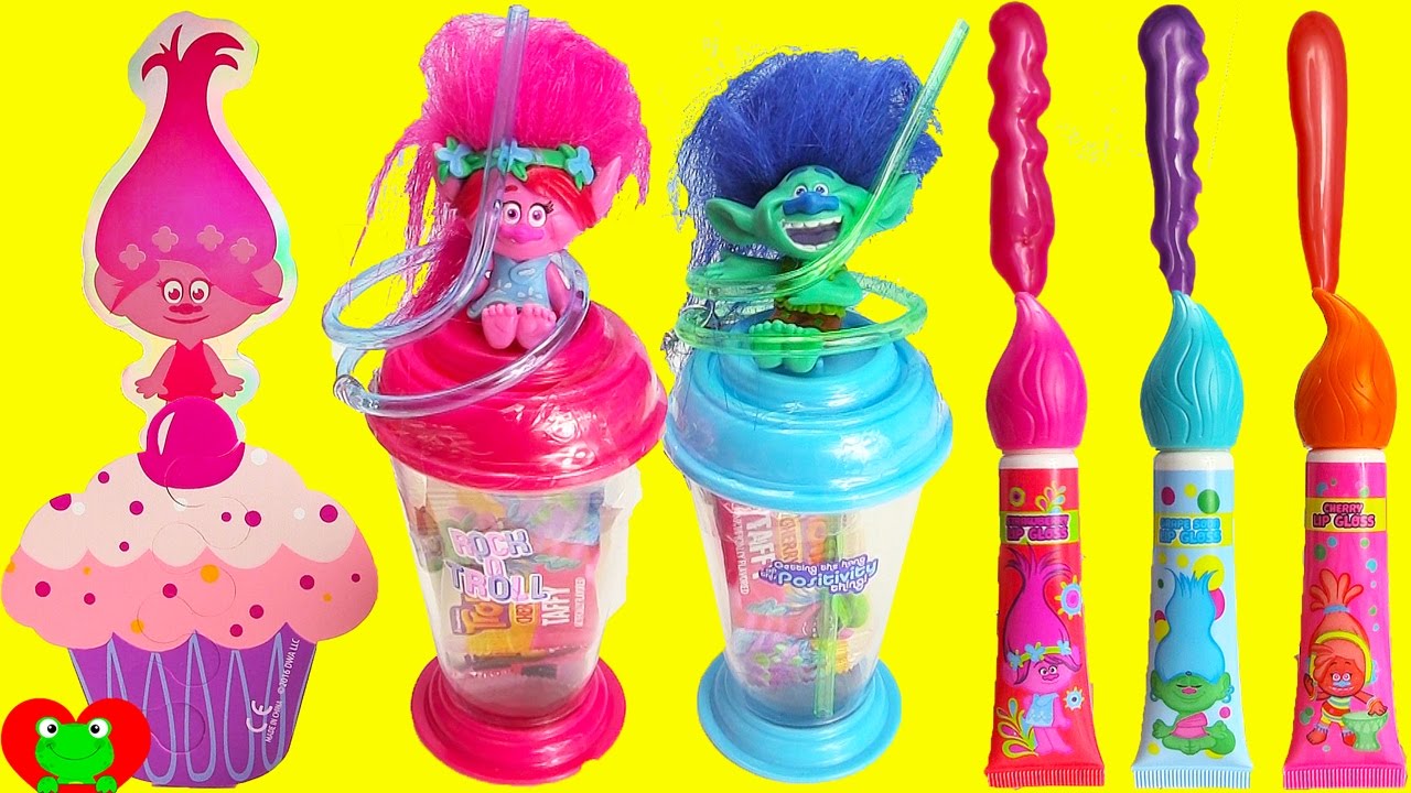 Trolls Candy and Makeup Surprises Lip Balms and Nail Polishes - YouTube