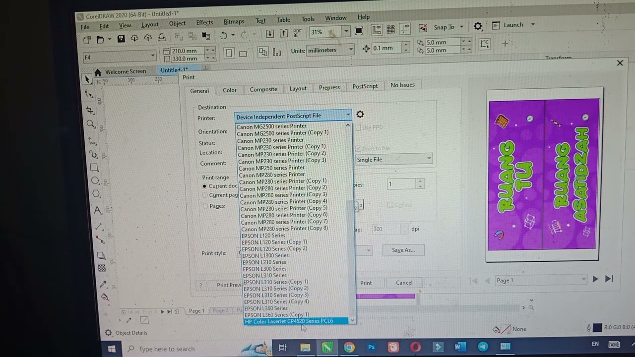 Cara Setting Custom Paper Size Di Printer Hp Cp4525 YouTube Cara Setting Custom Paper Size Di Printer Hp Cp4525 YouTube