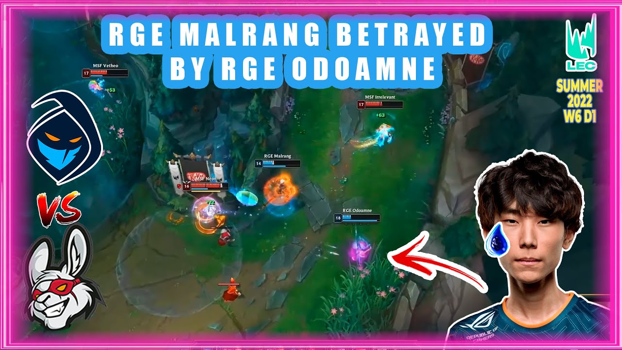 RGE Malrang BETRAYED By RGE Odoamne [RGE vs MSF] - YouTube
