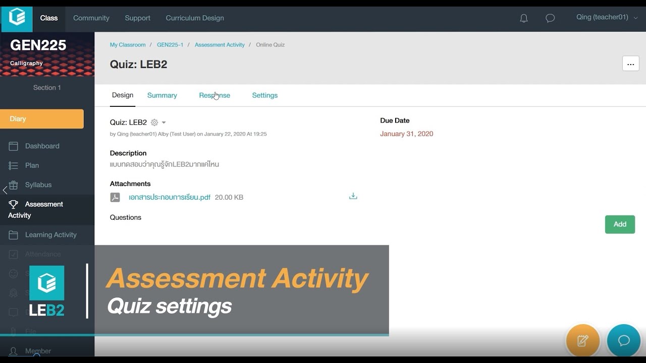 07 LEB2 - Quiz setting - Assessment Activity - YouTube