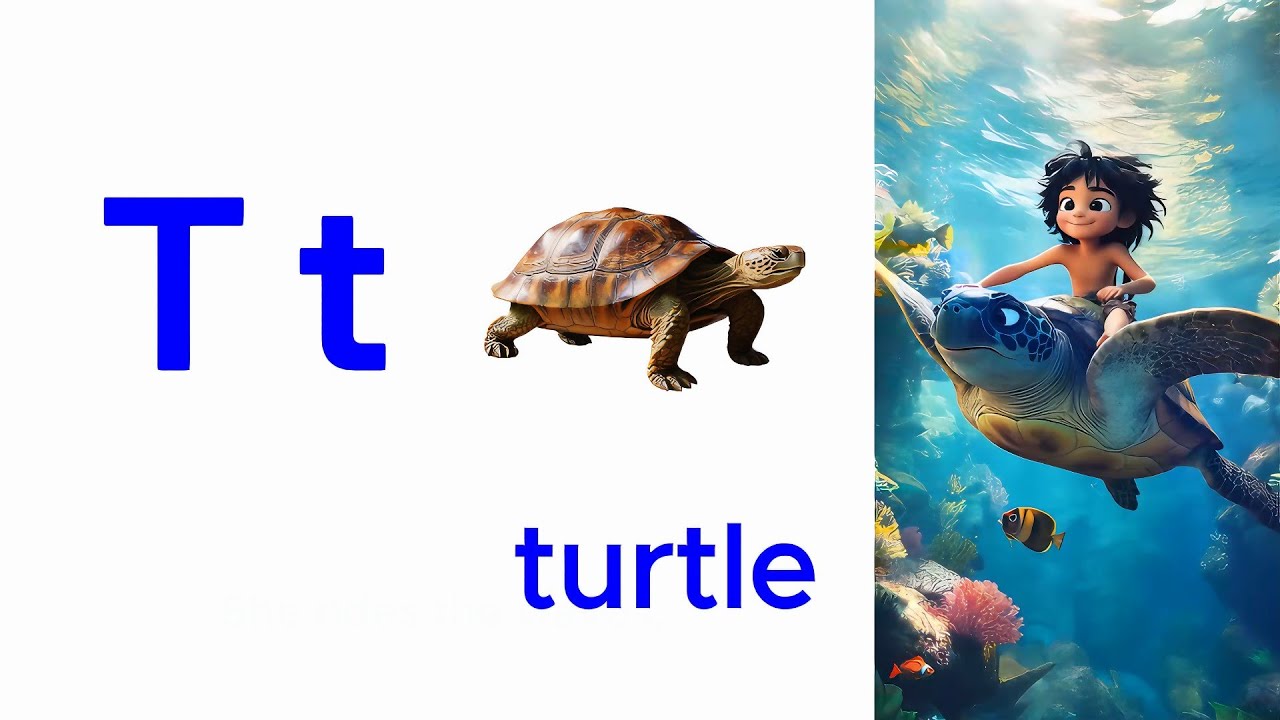 T for Turtle | Learn the Letter T | Alphabet Learning for Kids |Phonics ...