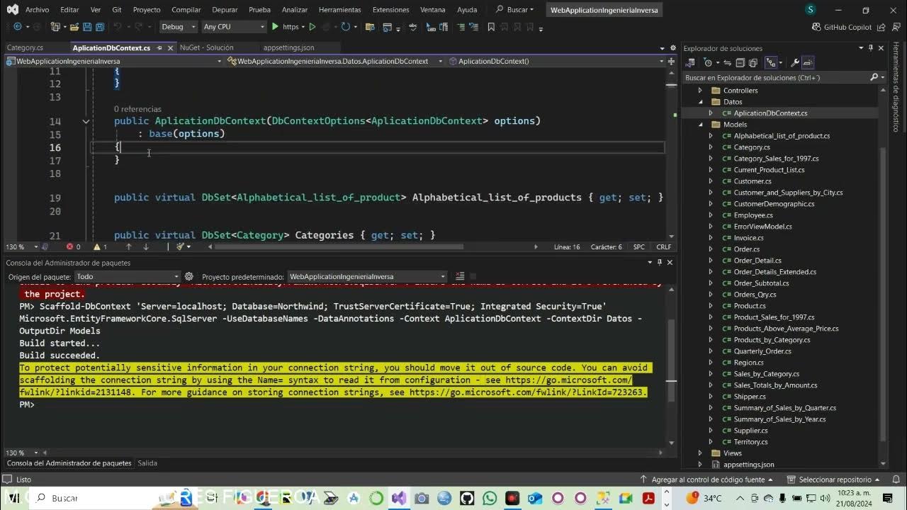 Video#8-Crear B.D, Ingeniería Inversa (scaffold), haciendo uso del Management Studio de SQL ...
