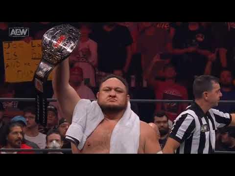 Samoa Joe vs Roderick Strong Grand Slam World Title Final at AEW Dynamite 13 September 2023 ...