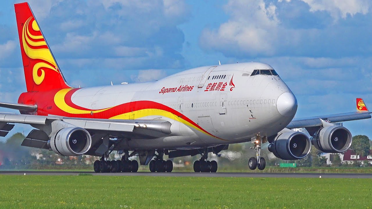 32 HEAVY LANDINGS & TAKE OFFS | A380, B747-8F, A350, B777 | Amsterdam ...