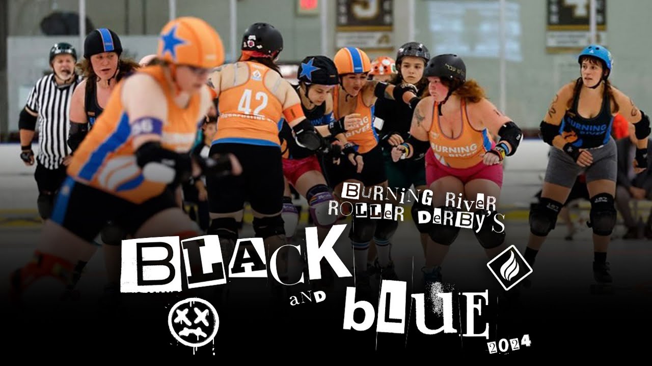 Burning River Roller Derby: Black & Blue - YouTube