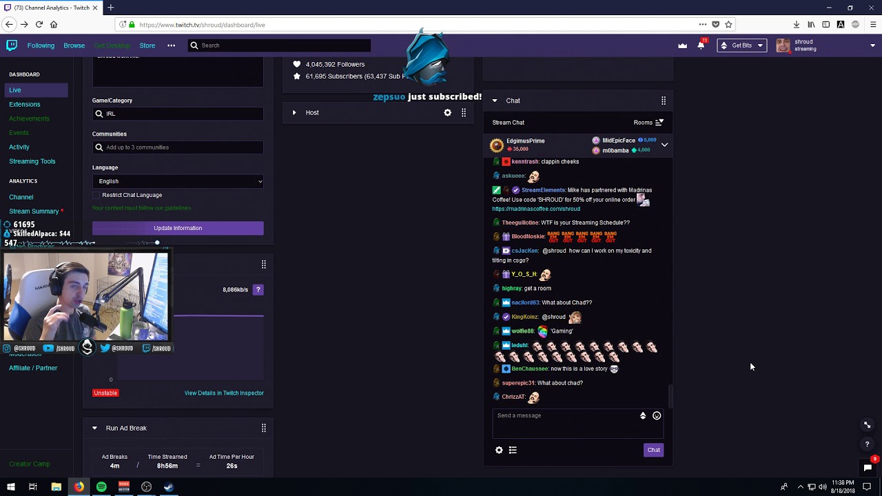 The first time Shroud and Just9n met - YouTube