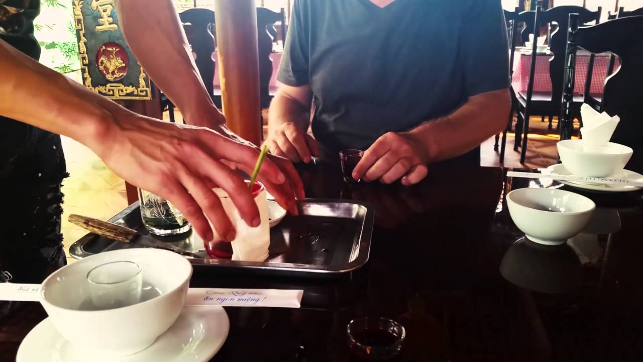 Cobra heart, cobra blood and cobra bile. All with a dash of ...