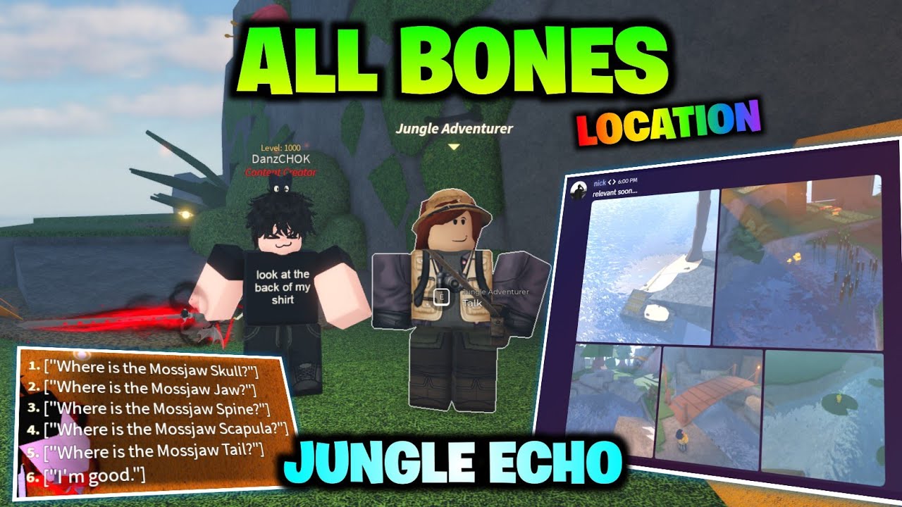All Bones Location in Fisch Lost Jungle Echo Update! - YouTube