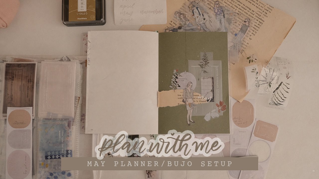 337 PLAN WITH ME; May title page on my bullet journal/planner - YouTube