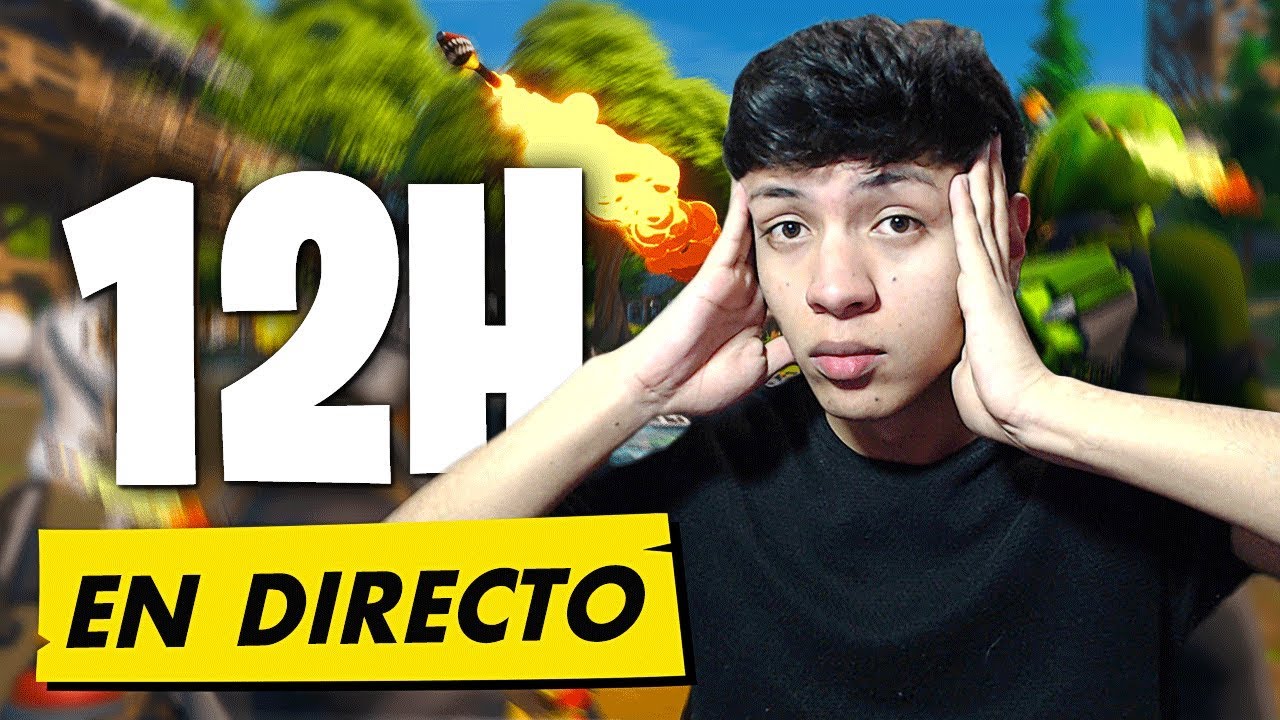 ESPECIAL 12 HORAS EN DIRECTO! QUEDANDOME CALVO EN FORTNITE - YouTube