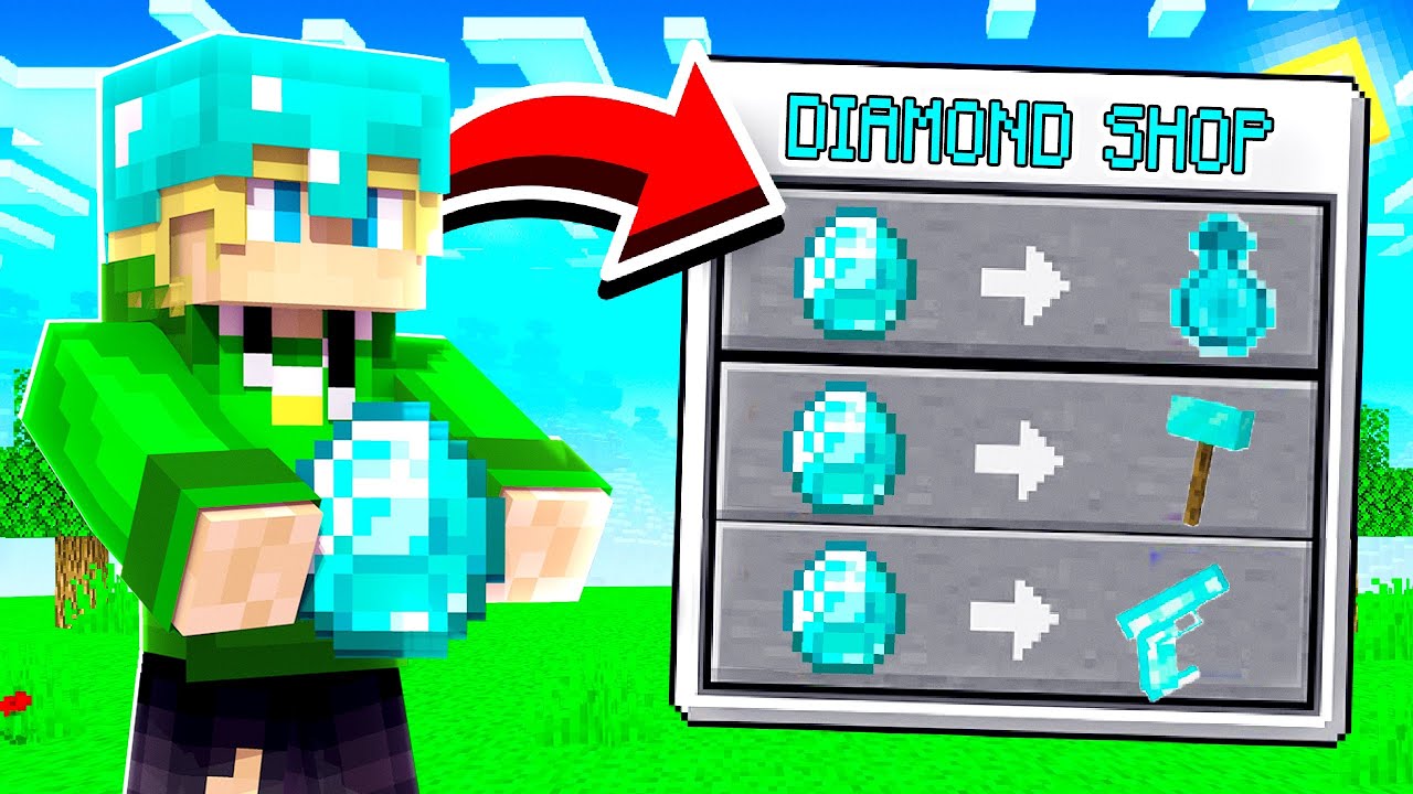Minecraft, Maar Ik Kan Custom Diamond Items Kopen! - YouTube
