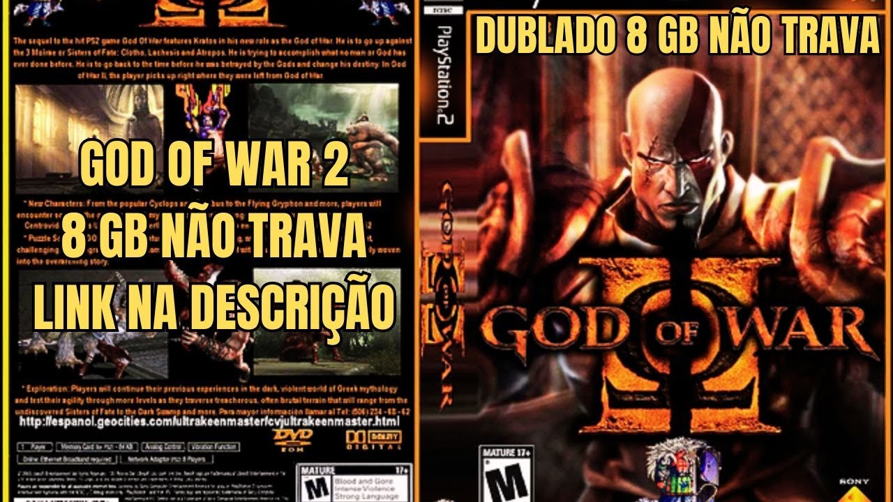 GOD OF WAR 2 PS2 JOGO DUBLADO EM PT BR FORMATO ISO (JOGOS DE ...