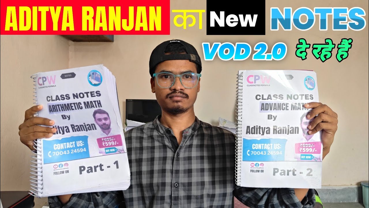 Aditya Ranjan का Latest VOD 2.0 NOTES दे रहे हैं ! - YouTube