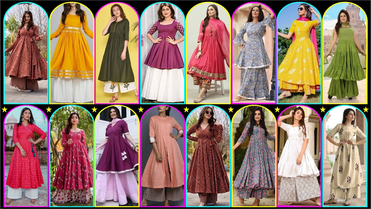 Frock | Trending Frock Suit With Palazo | Punjabi Frock Suit Designs ...