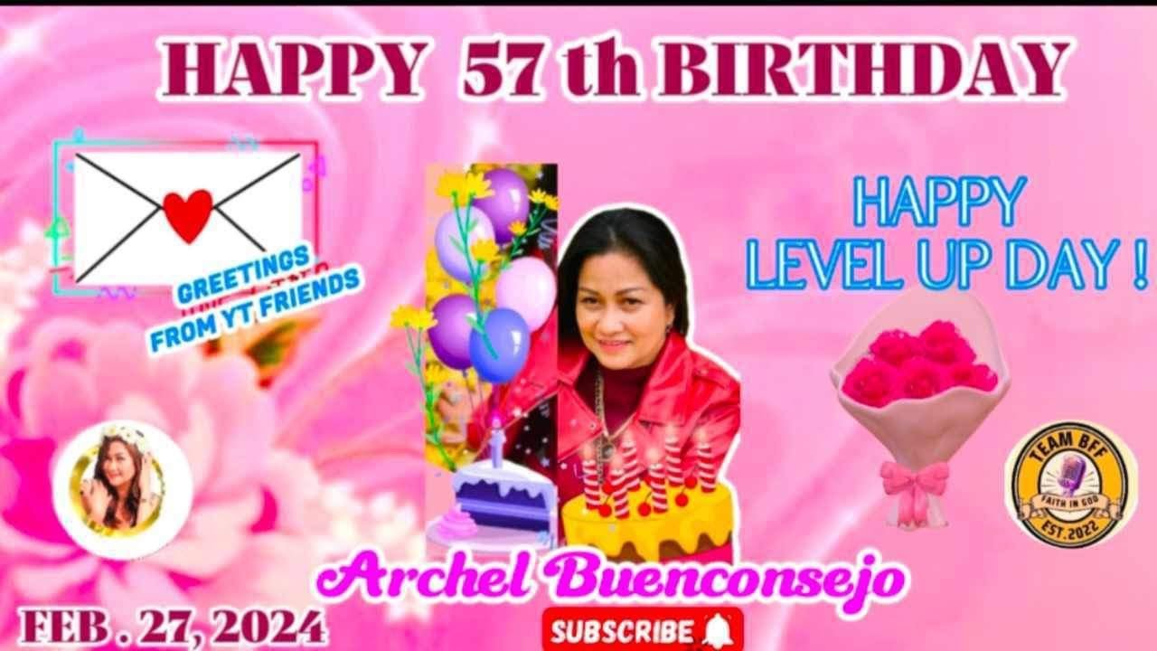 Archel's BDAY greetings from YT friends part 2(.2.27)2024 - YouTube