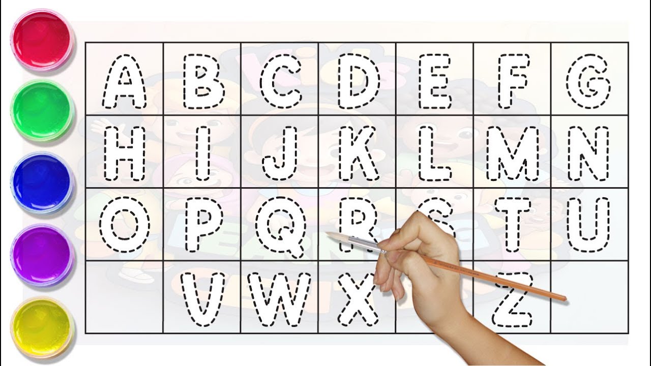 Learn to Write the Alphabet! Tracing & Coloring - YouTube
