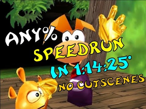Rayman 2 (PC) - Any% Speedrun in 1:14:25* Loadless | 1:15:58 RTA (All ...
