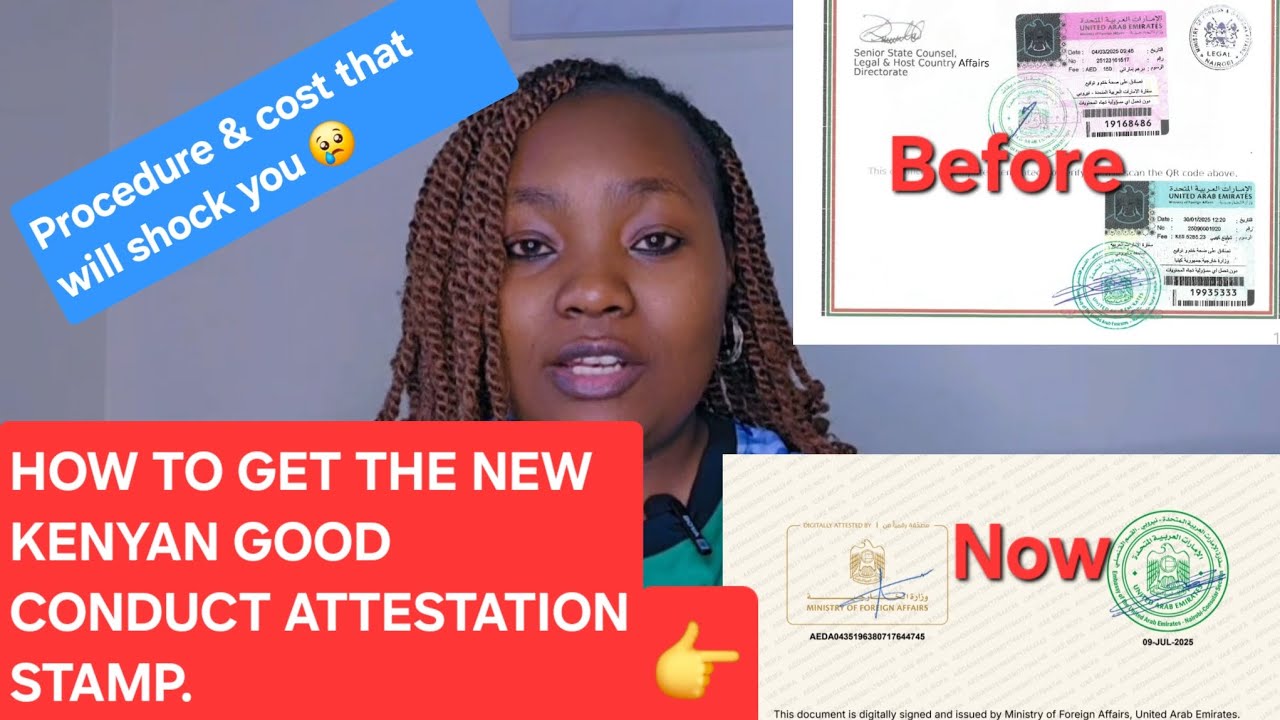 HOW TO GET THE NEW KENYAN GOOD CONDUCT ATTESTATION STAMP.#attestation # ...